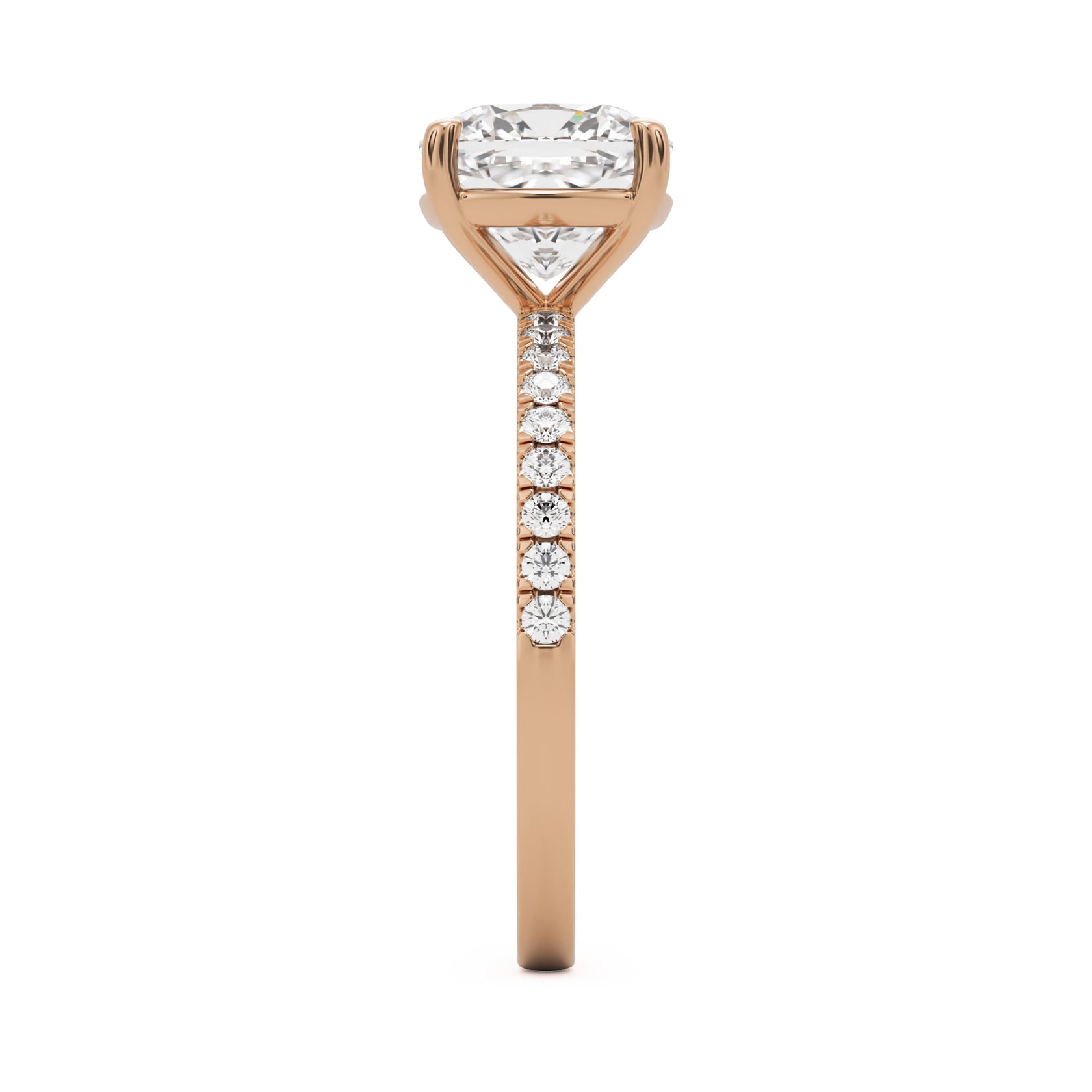 The Cushion Pavé Moissanite Engagement Ring | Gema&Co