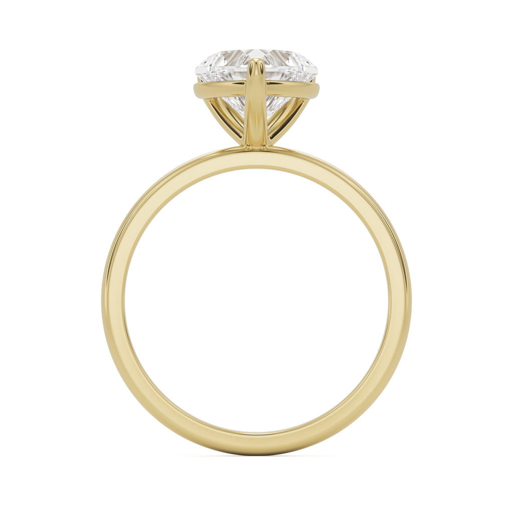 The Heart Solitaire Moissanite Engagement Ring | Gema&Co