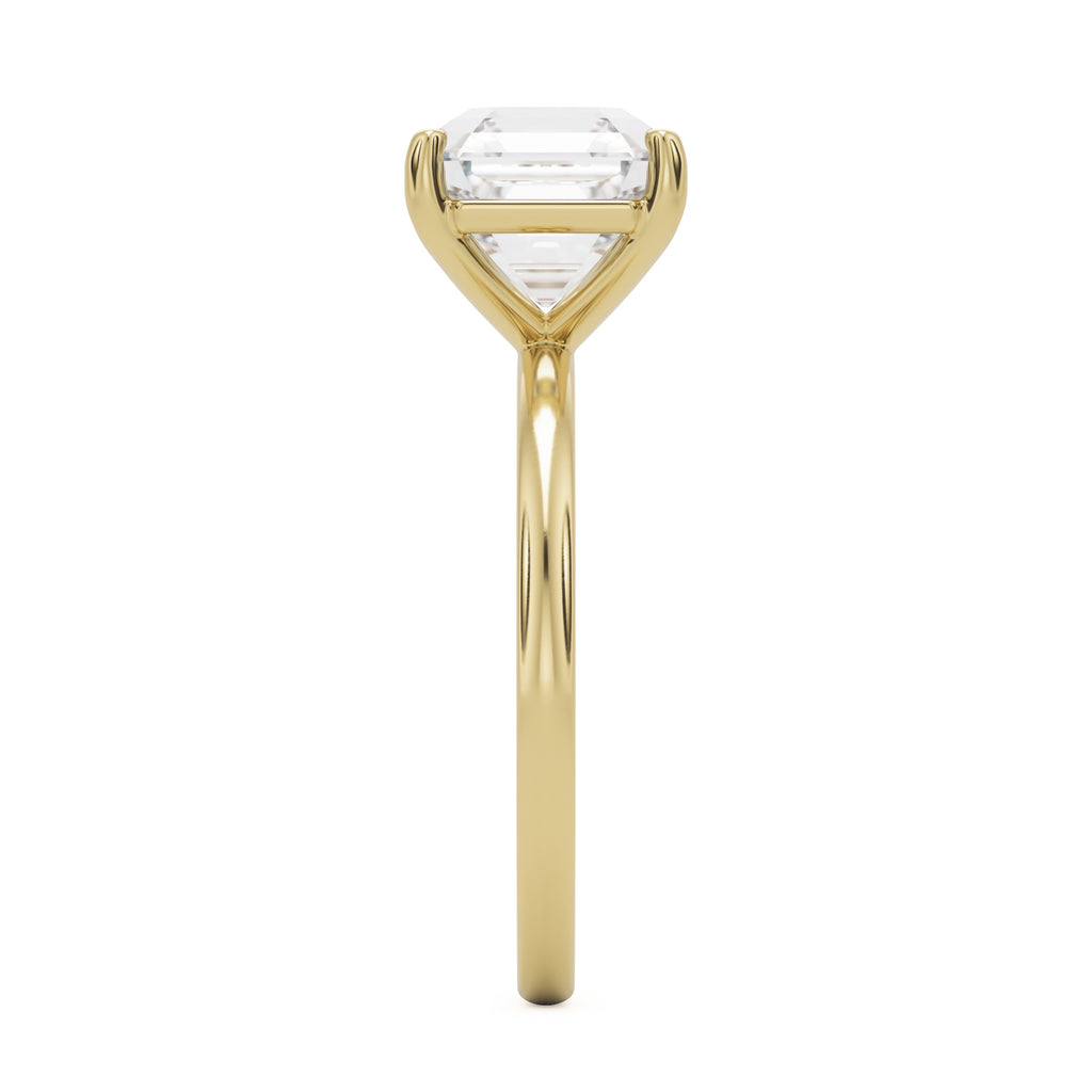 The Asscher Solitaire Moissanite Engagement Ring | Gema&Co